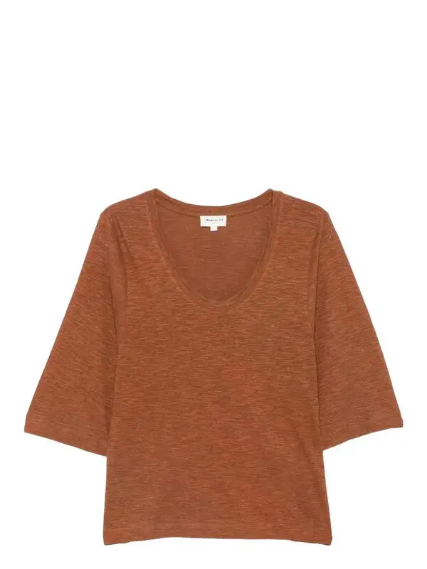 MAISON123 Liana V-neck T-shirt - Blue