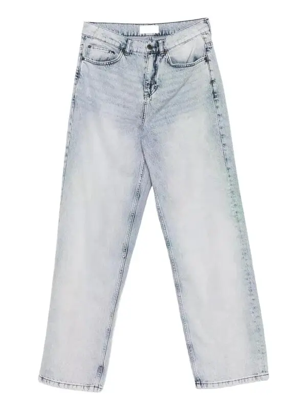 LES DEUX Roi Acid-wash Wide-leg Jeans - Blue