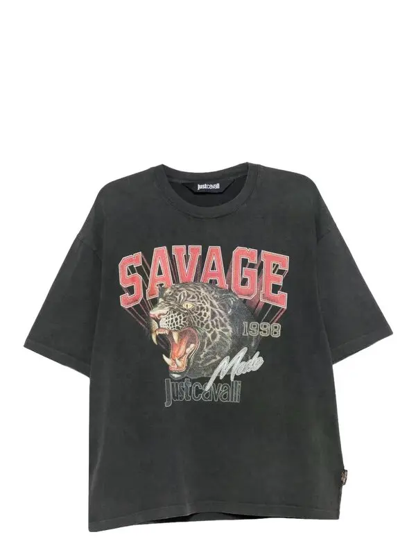 Just Cavalli Graphic-print T-shirt - Black