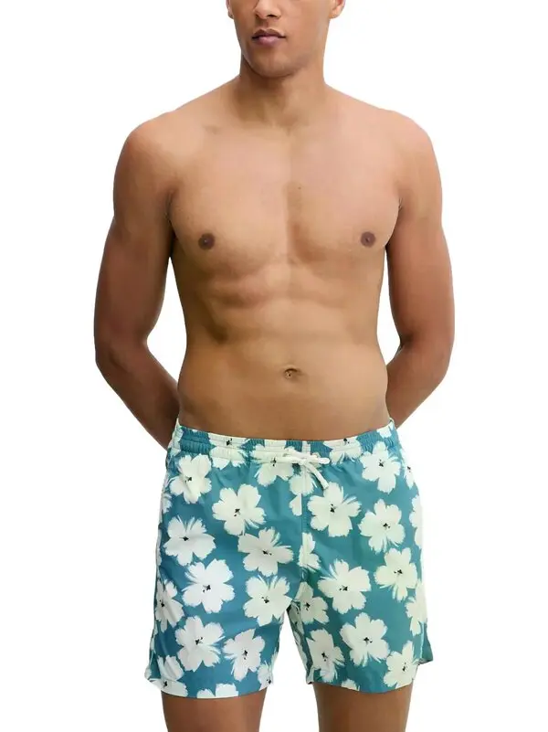 BANANA MOON Floral-print Swim Shorts - Blue