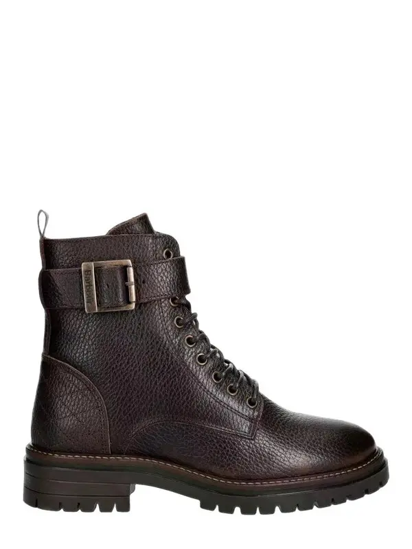 Barbour Heidi Commando Buckle-strap Lace-up Boots - Brown