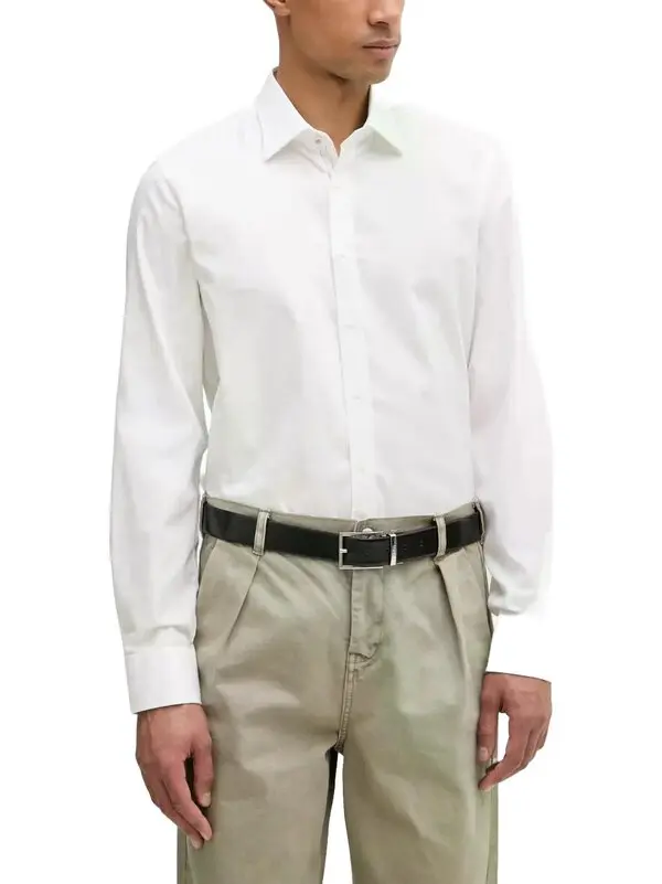 Michael Kors Logo-embroidered Button-down Shirt - White