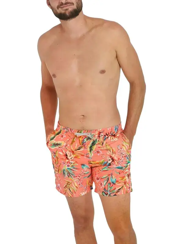 BANANA MOON Floral Print Drawstring Swim Shorts - Pink