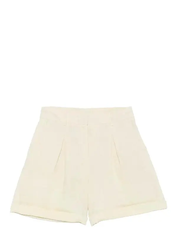 Maison123 Pleated Turn-up Shorts - Neutrals