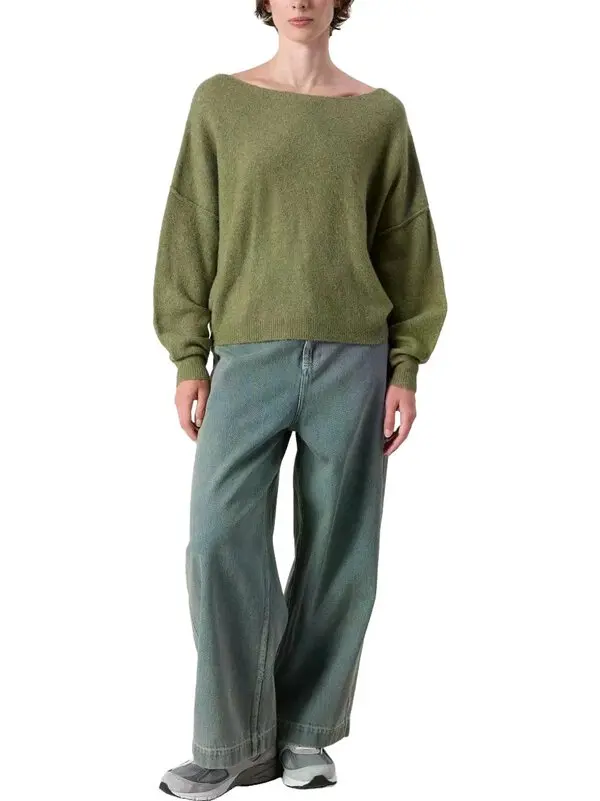 American Vintage Boat Neck Sweater - Green