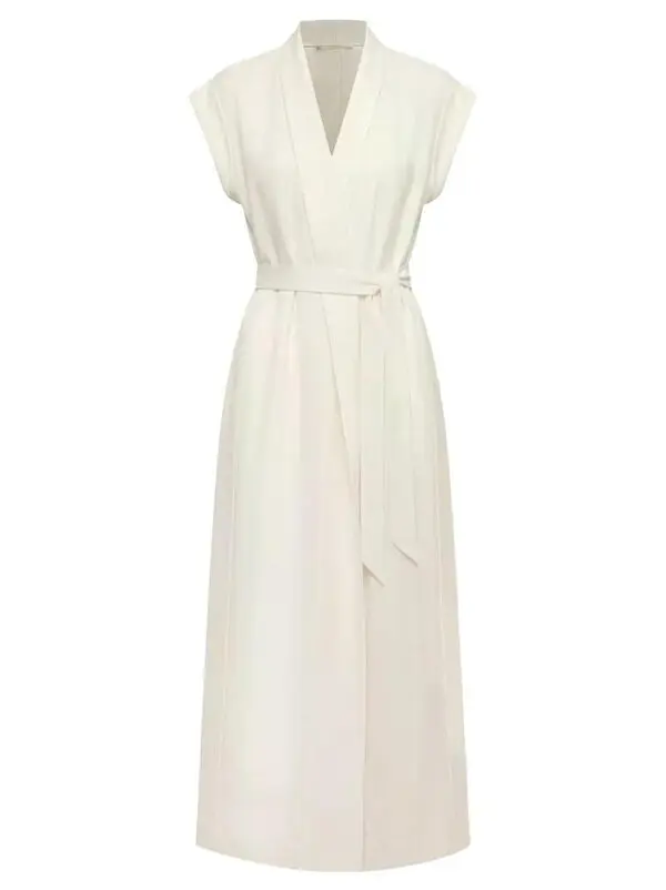 12 STOREEZ Petra Wrap-style Maxi Dress - White