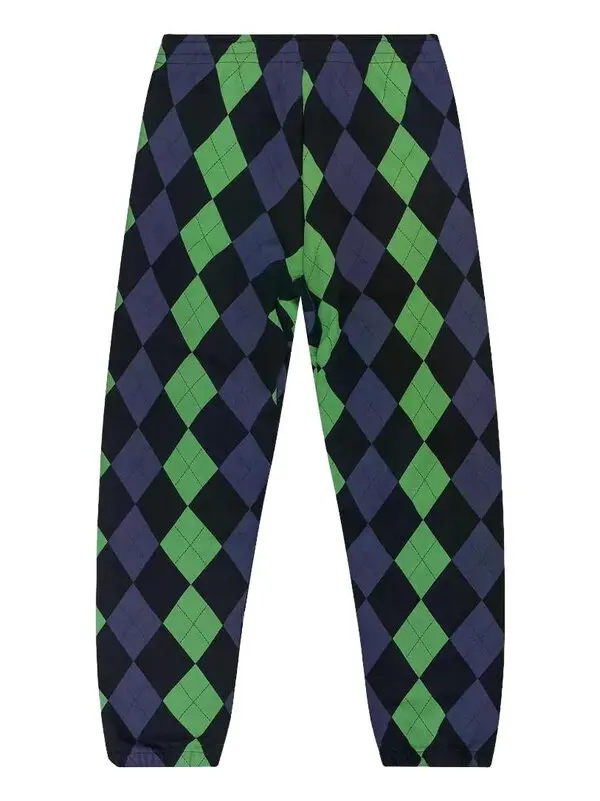DENIM TEARS Intarsia Argyle Track Pants - Black