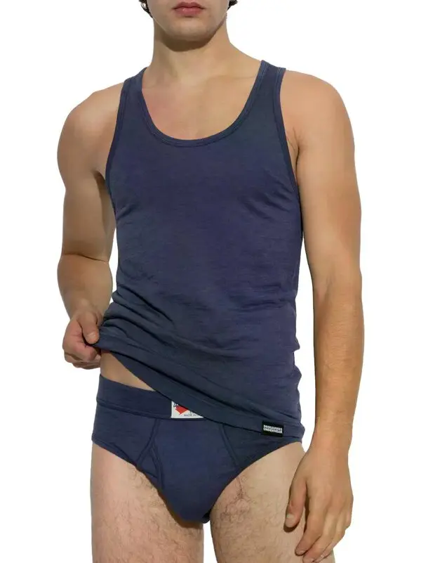 Dsquared2 Scoop-neck Wool Tank Top - Blue