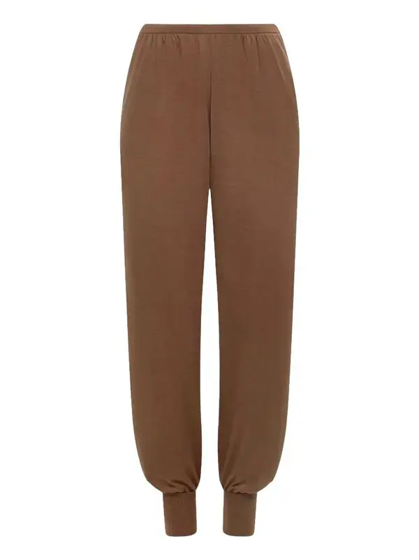 12 STOREEZ Mawata Knitted Trousers - Brown