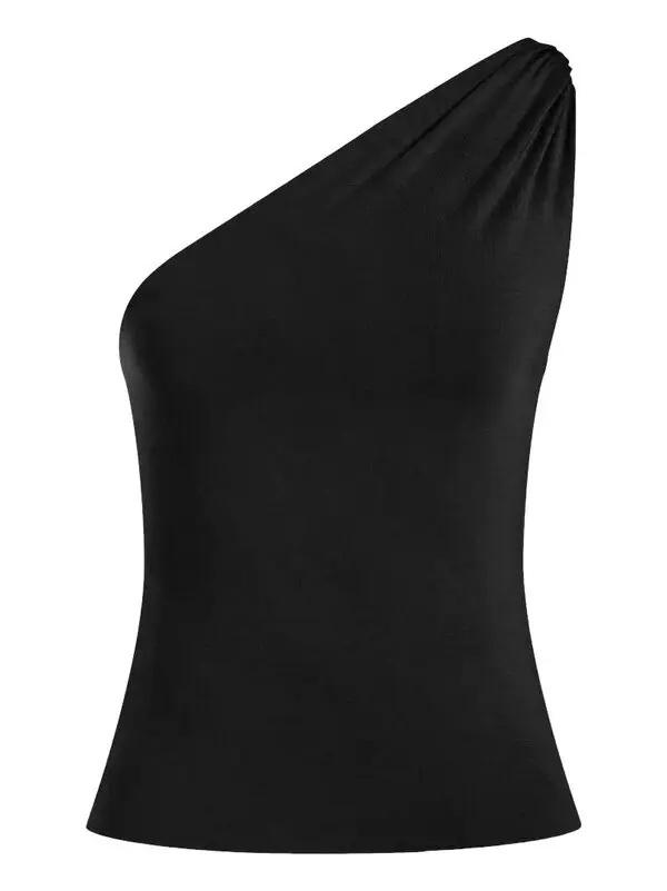 12 STOREEZ Siesta One-shoulder Twisted Top - Black