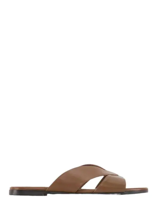 12 STOREEZ Erarta Crossover-strap Sandals - Brown