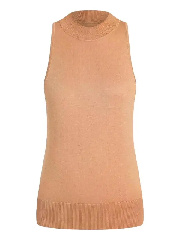 12 STOREEZ Ribbed Knit Tank Top - Neutrals
