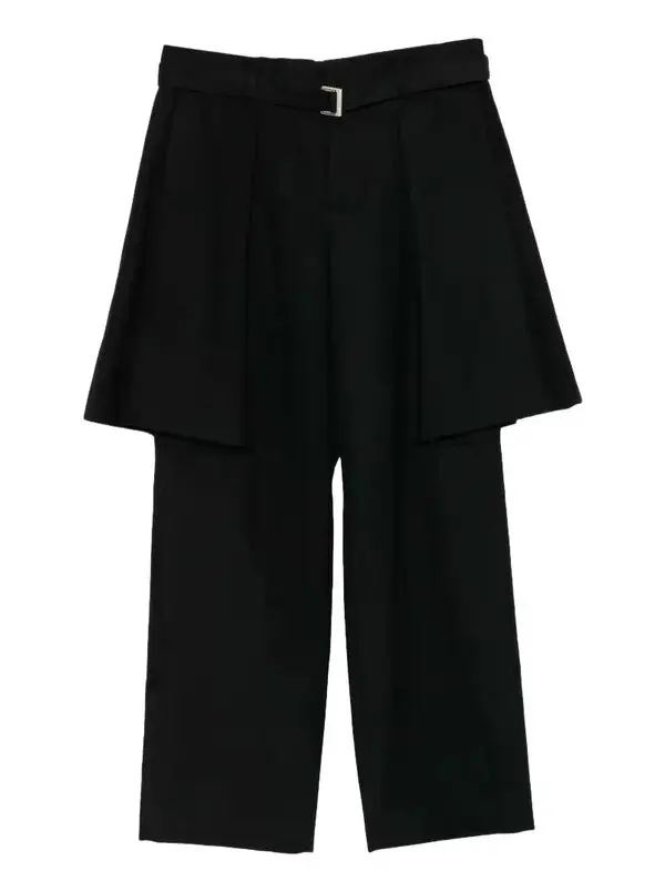 Sacai Layered Belted Trousers - Black