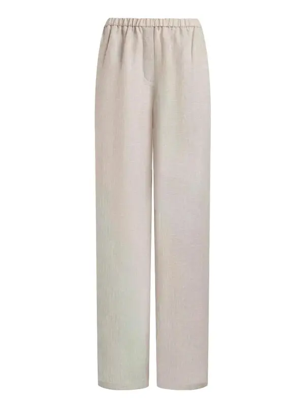 12 STOREEZ Santorini Drawstring Hem Trousers - Neutrals