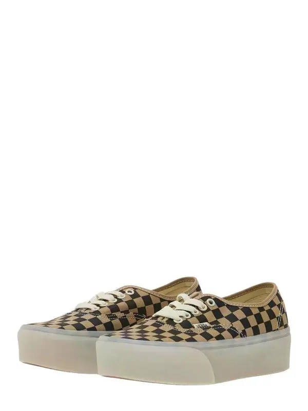 VANS Authentic Platform Checkered Sneakers - Neutrals