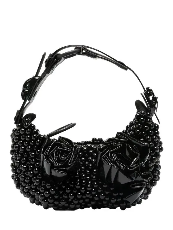 INNERRAUM Floral Appliqué Mini Bag - Black