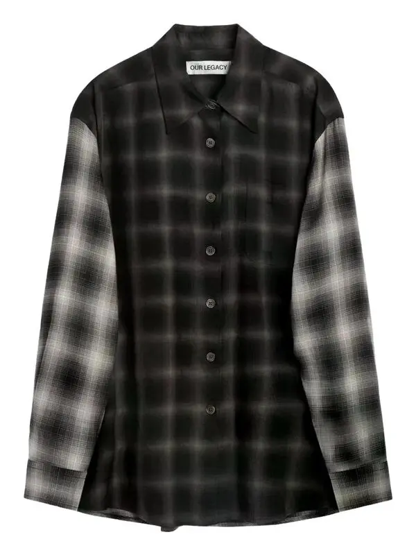 Our Legacy Check-print Shirt - Grey