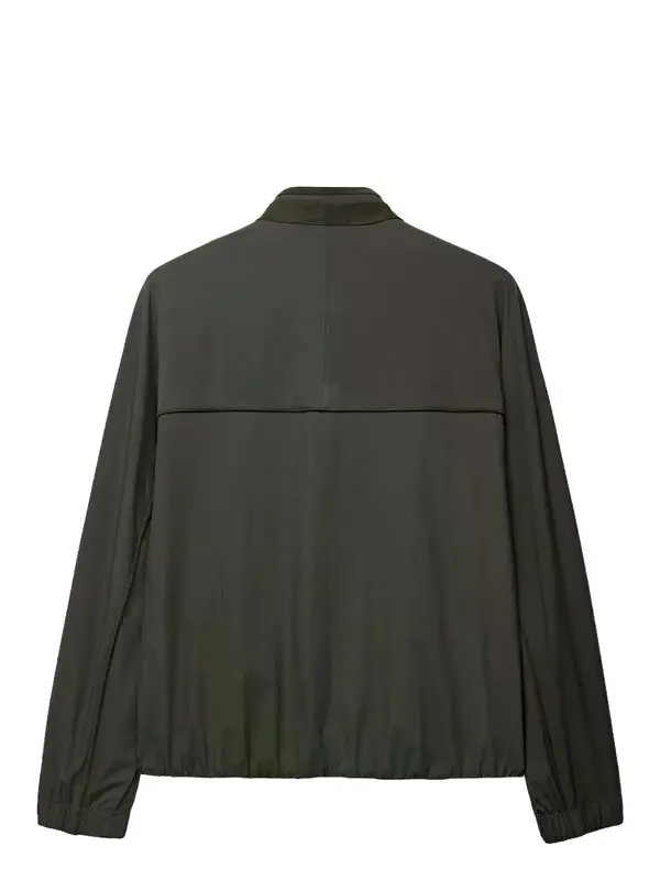 Shanghai Tang Mandarin Contrast-trim Zip-up Jacket - Green