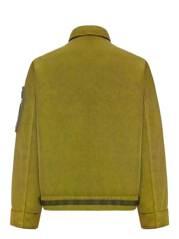 Stone Island Logo Patch Zip-up Jacket - Green