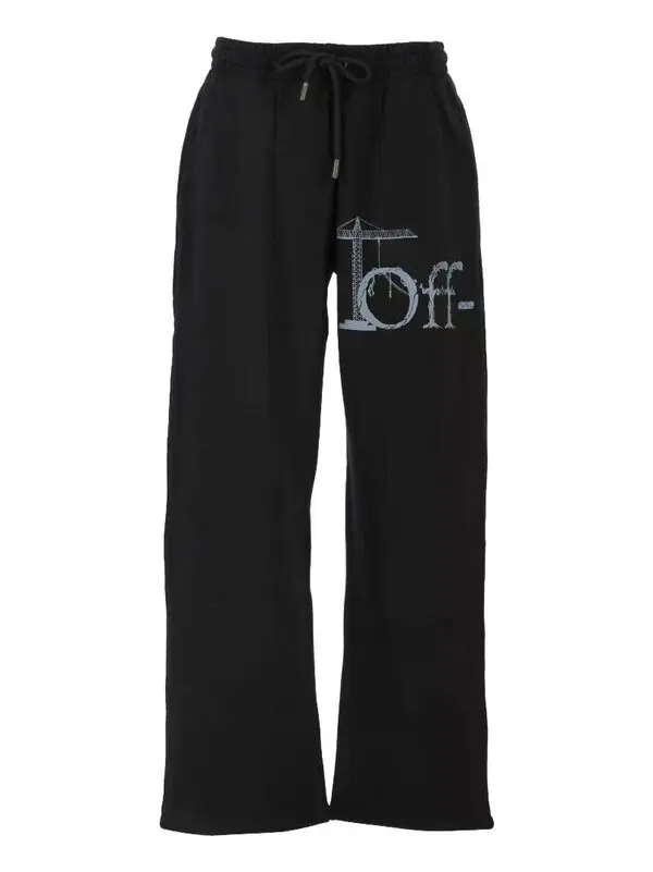 Off-White Spices Arrow Cotton Track Pants - Black