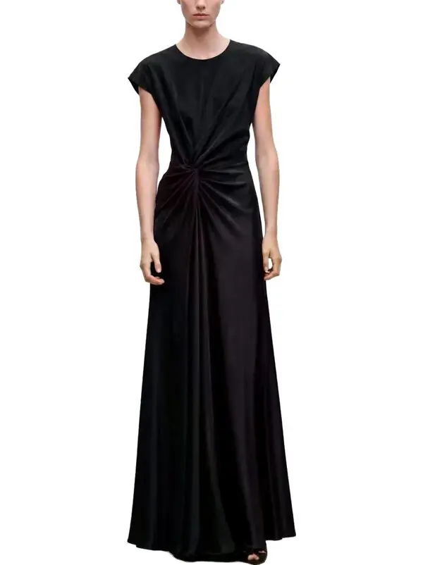 Victoria Beckham Aria Twist-detail Maxi Dress - Black