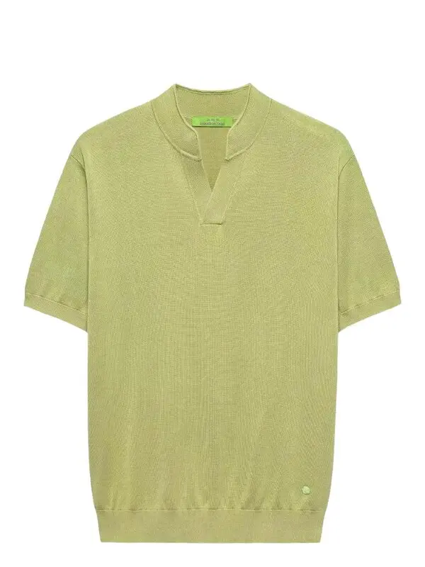 Shanghai Tang Mandarin Silk Short-sleeve T-shirt - Green