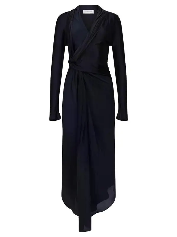 Victoria Beckham Lea Knotted-detail Midi Dress - Blue