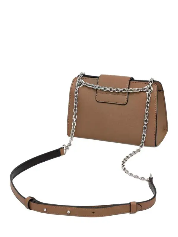 Armani Exchange Logo Plaque Chain-link Cross Body Bag - Brown