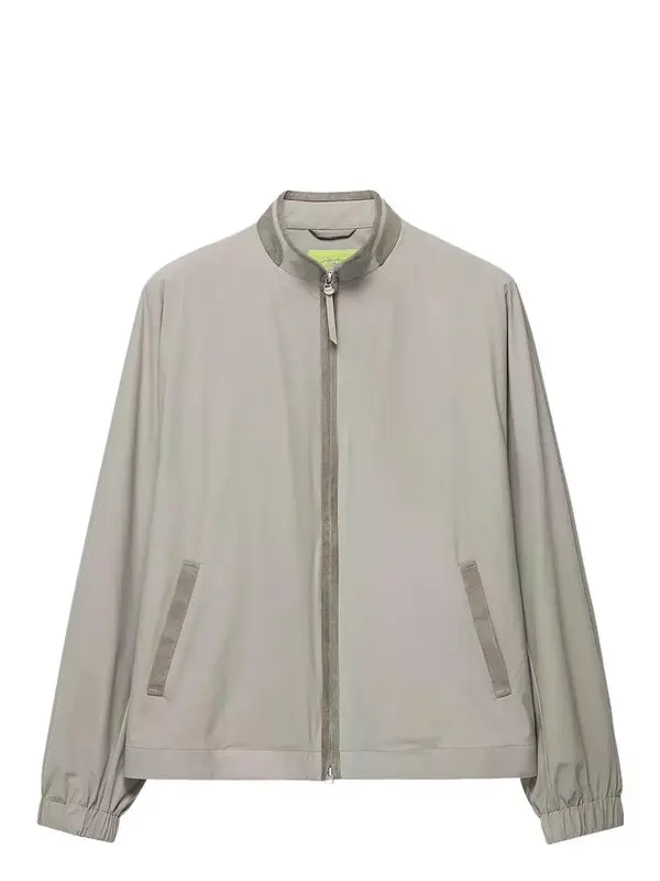 Shanghai Tang Mandarin Zip-up High-neck Jacket - Neutrals
