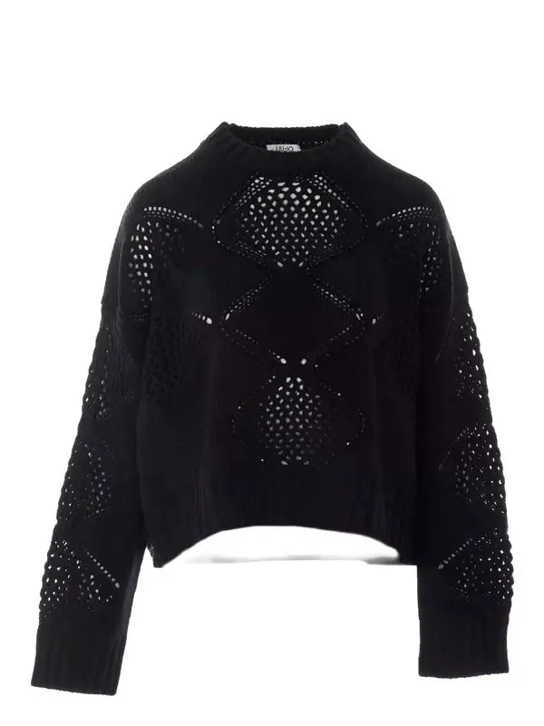 Liu Jo Milano Stitch Jersey Blazer With Decorative Buttons - Black