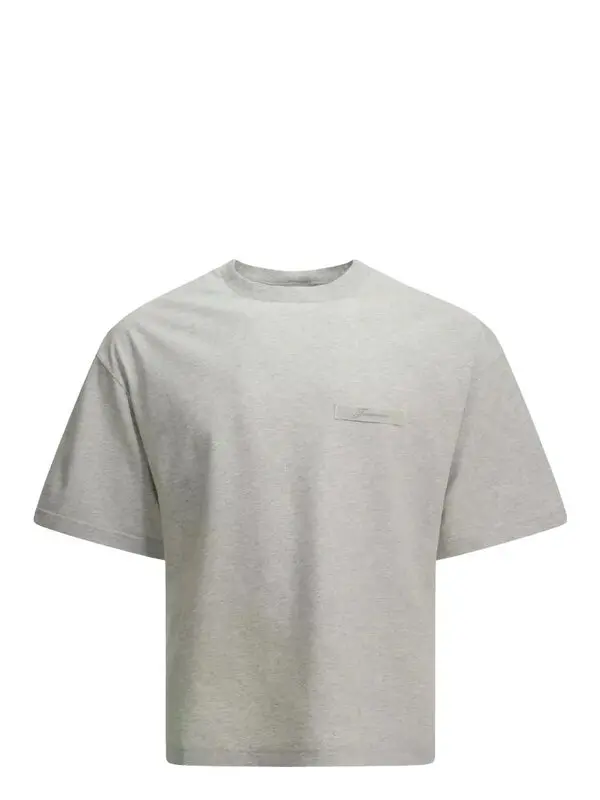 Jacquemus Cotton Jersey Embroidered Logo T-shirt - Grey