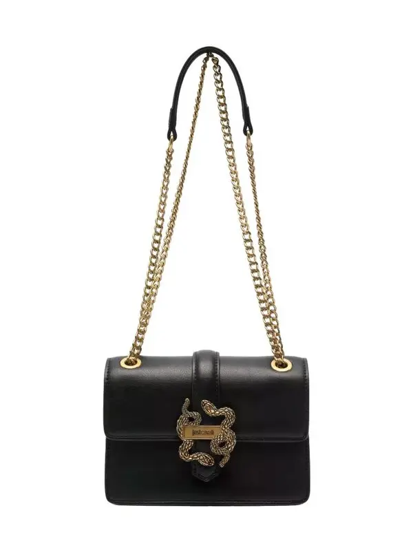 Just Cavalli Snake Plaque Mini Bag - Black