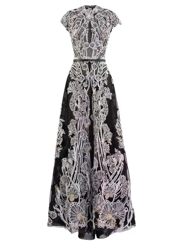 SAIID KOBEISY Embellished Maxi Dress - Black