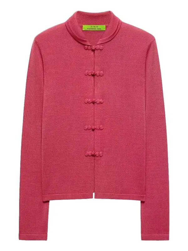 Shanghai Tang Frog-fastening Cardigan - Pink