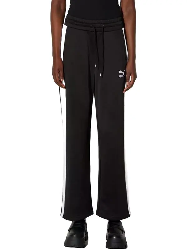 PUMA T7 Track Pants With Embroidered Logo - Black
