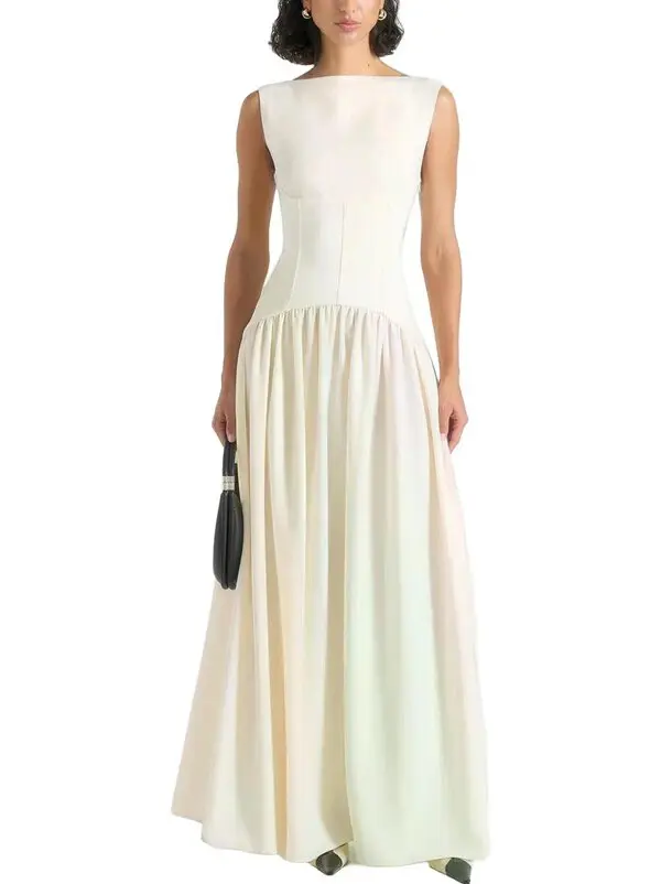 Manière De Voir Zadie Corset Maxi Dress - Neutrals