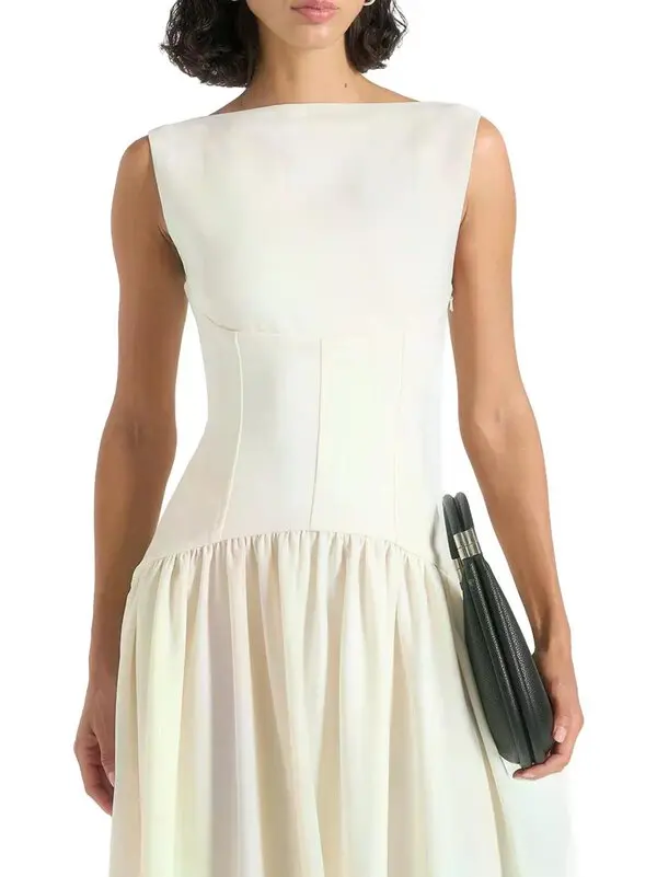 Manière De Voir Zadie Corset Maxi Dress - Neutrals