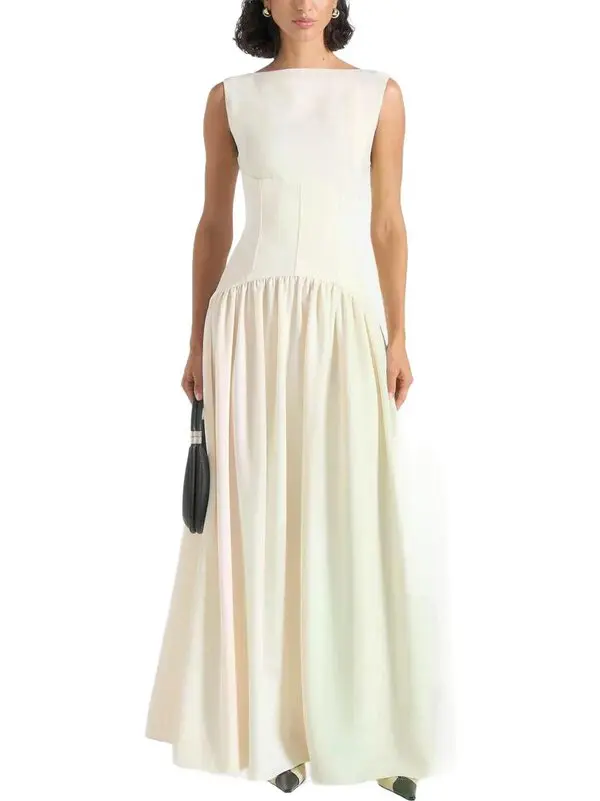 Manière De Voir Zadie Corset Maxi Dress - Neutrals
