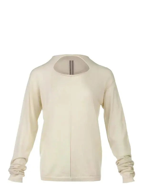 Rick Owens Cut-out Detail Fine Knit Sweater - Neutrals