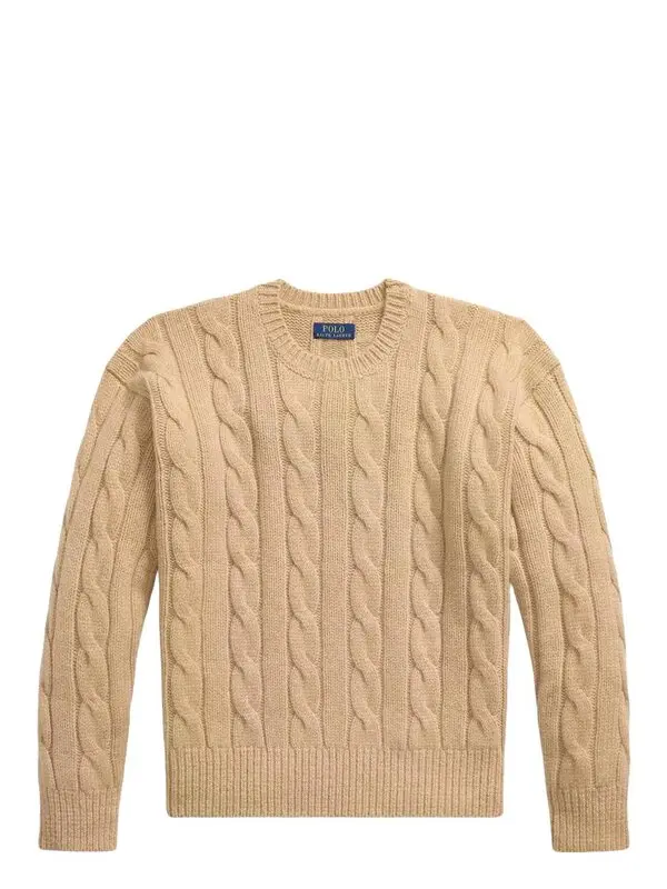 Polo Ralph Lauren Relaxed Fit Cable Knit Wool-blend Jumper - Neutrals