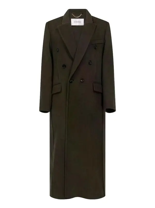 Victoria Beckham Catriona Double-breasted Wool Coat - Green