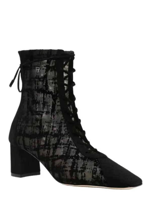 ARTEANA Vicenza Lace-up Heeled Boots - Black