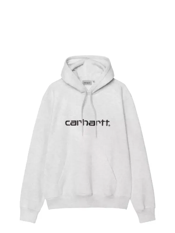 Carhartt Work In Progress Hooded Sweatshirt With Embroidered Logo - Grey