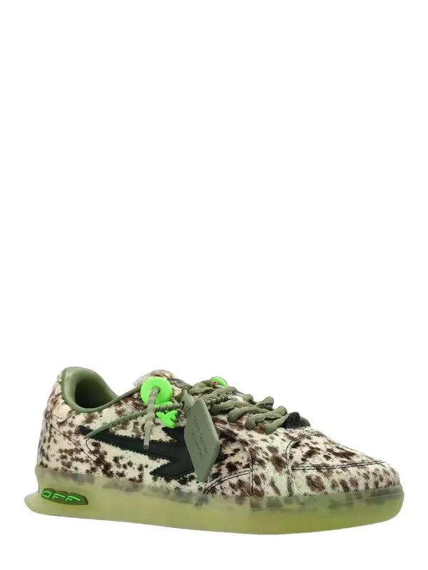 Off-White Animal-print Leather Lace-up Sneakers - Neutrals