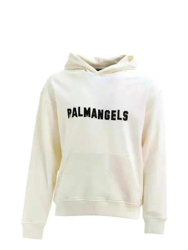 Palm Angels Logo Print Hoodie - Neutrals