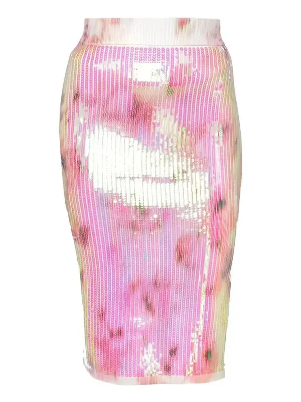 Ted Baker London Vivannn Printed Sequin Embellished Skirt - Pink