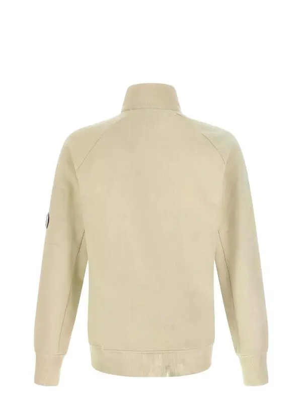 C.P. COMPANY Diagonal Raised Fleece Lens Half-zip Sweatshirt - Neutrals
