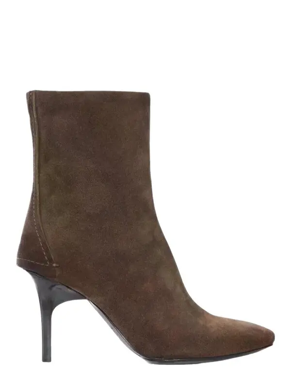 CAPASA MILANO Pointed-toe Suede Ankle Boots - Brown