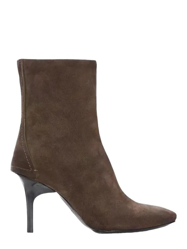 CAPASA MILANO Pointed-toe Suede Ankle Boots - Brown