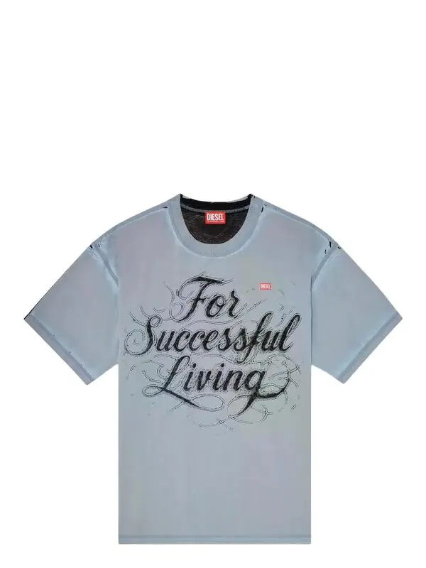DIESEL® T-shirt With For Successful Living Print - Grey